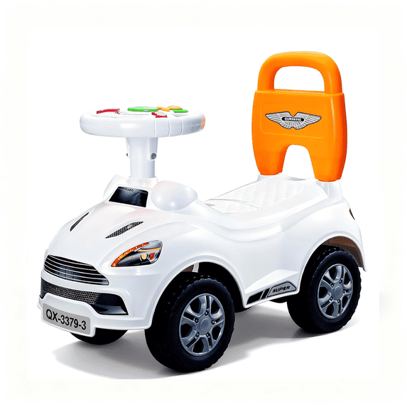 ChromeWheels Mini Ride On Push Car for Toddlers with Lights and Horn ...