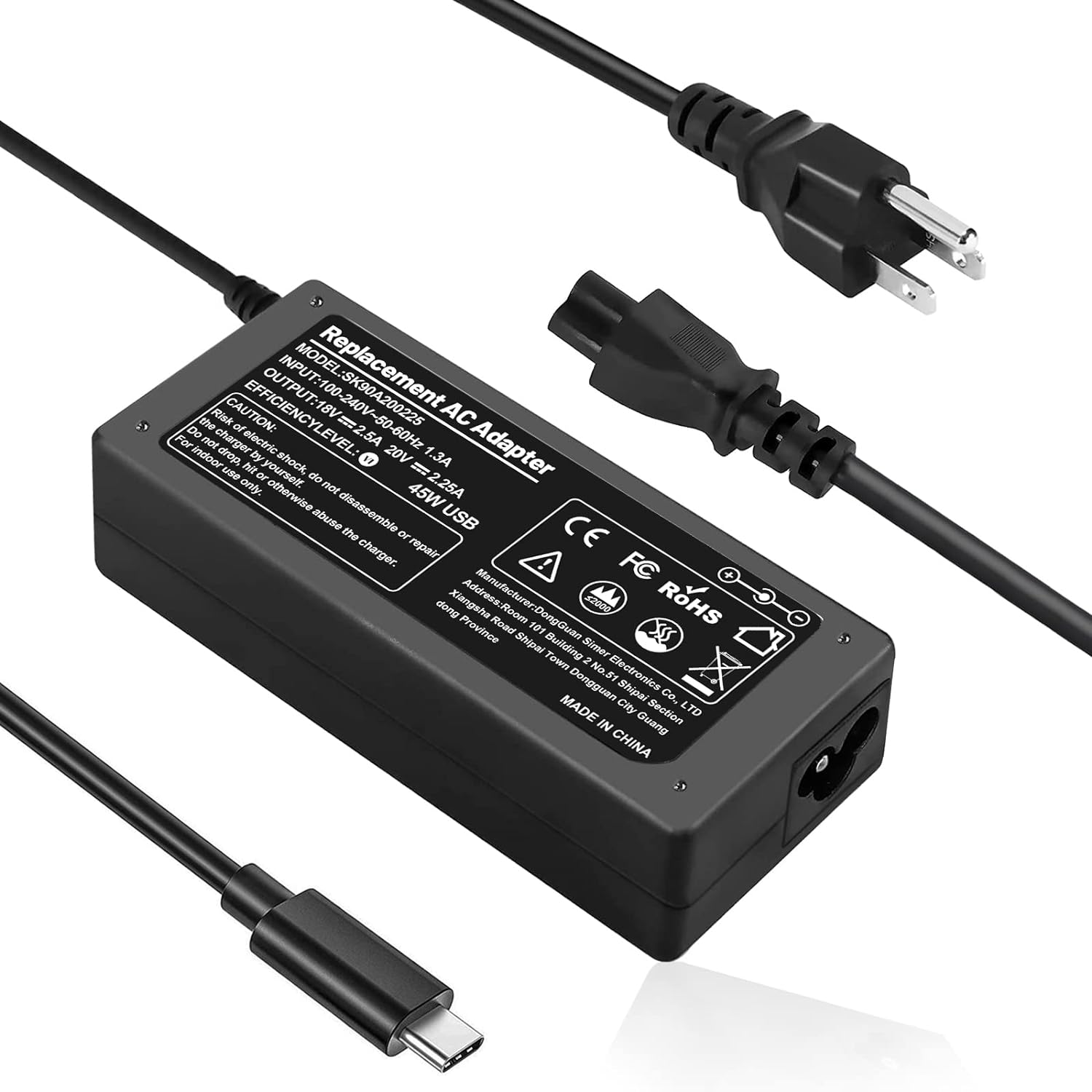 Chromebook Charger 45W Fast USB C Laptop Charger for HP Spectre Lenovo ...