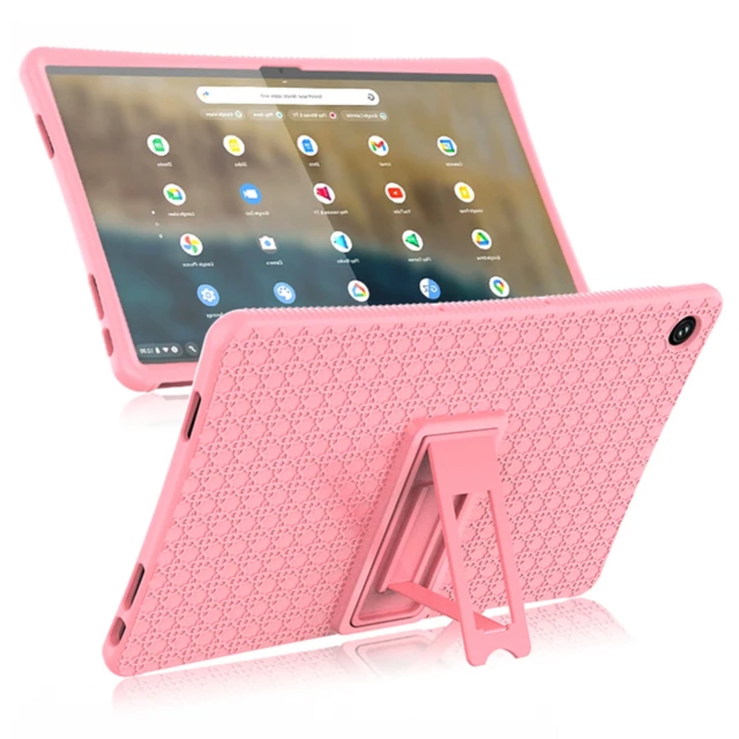 Stylish Durable Soft Silicone Tablet Cover Case with Keyboard and Stand ...