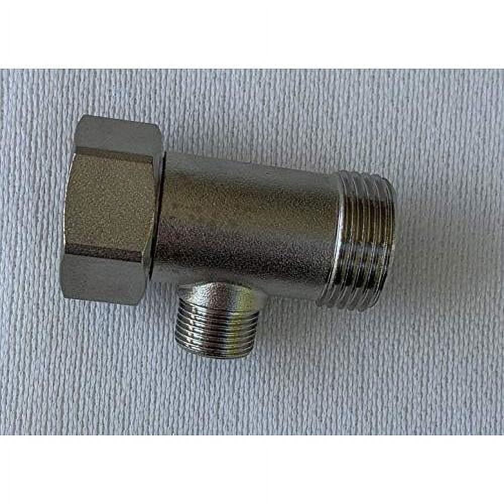 Chromed Brass T-Adapter, 7/8 Inch Male, 7/8 Inch Female with 3/8 Inch ...