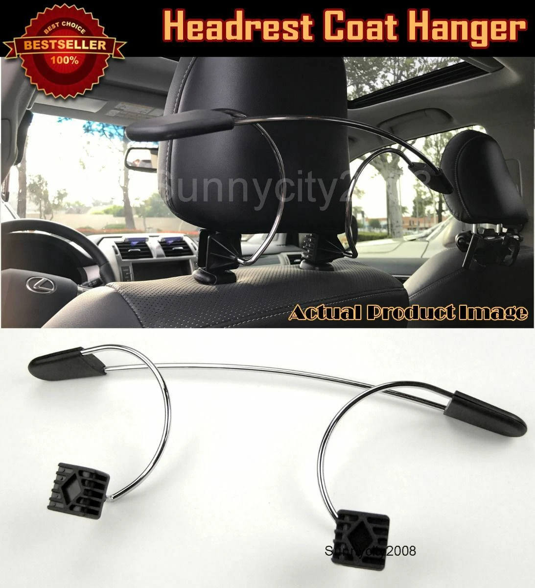 Chromed Wire Auto Seat Headrest Jacket Coat Suit Cloth Hanger For Honda ...