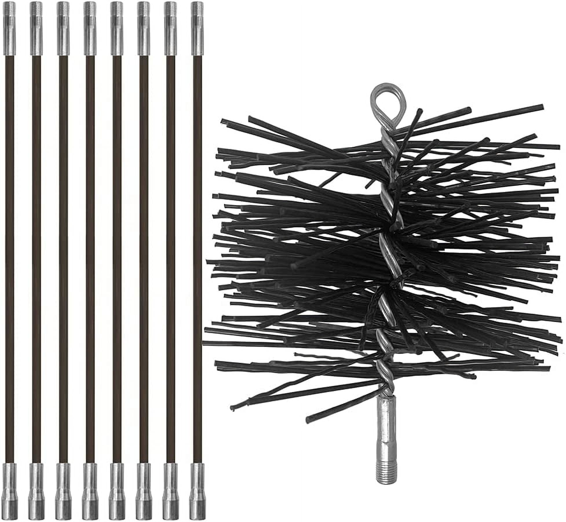 Chromex 24-Ft. Chimney Cleaning Kit with Eight 3-Ft. Fiberglass Rods ...