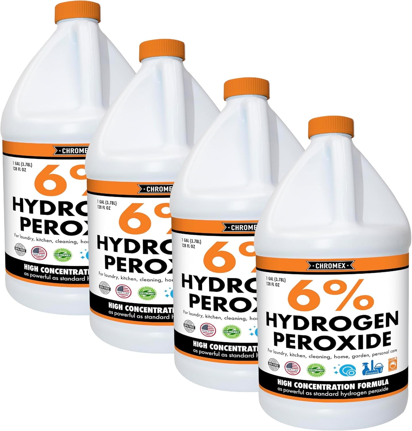 Chromex 6% Hydrogen Peroxide Cleaner – Food Grade, High Concentration ...