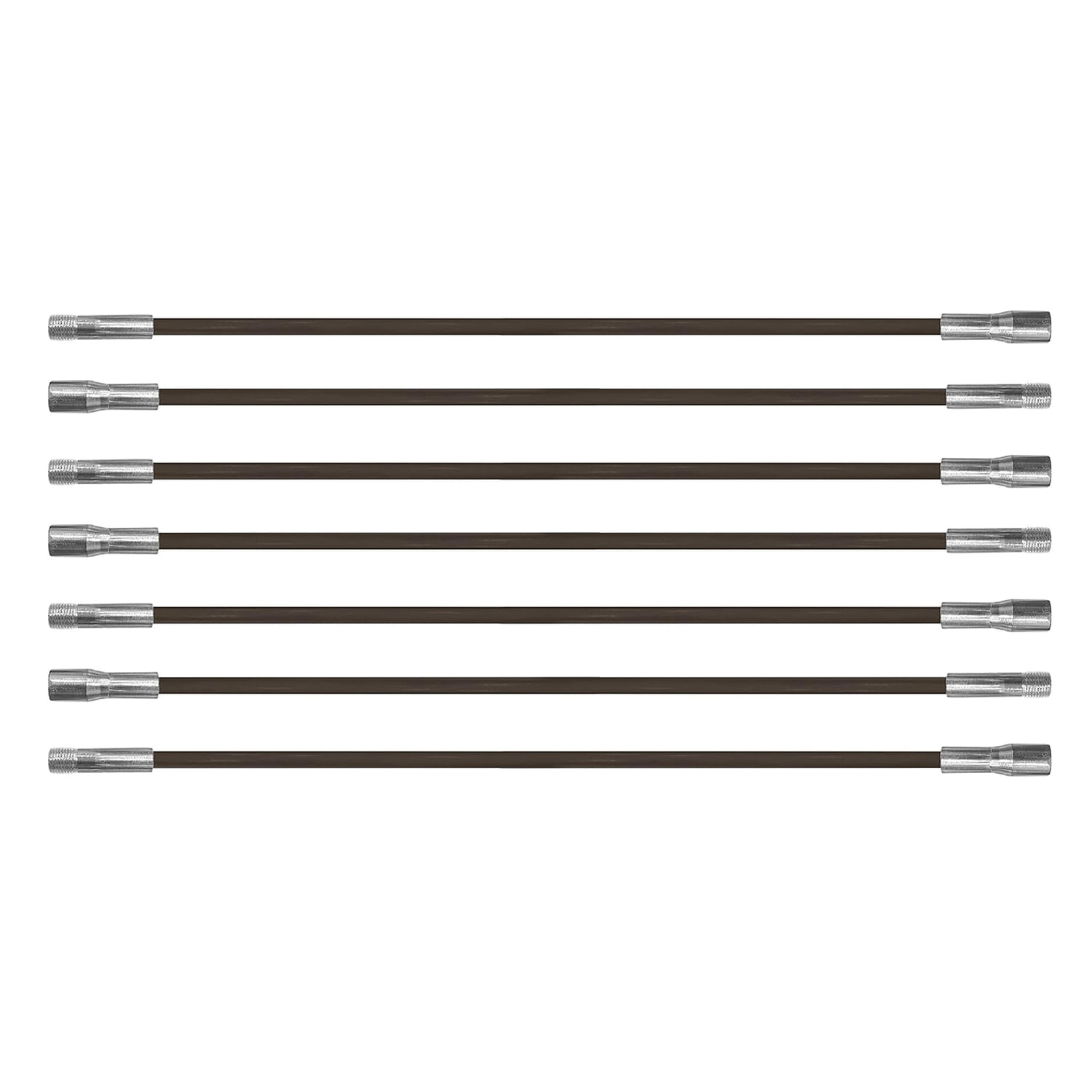 Chromex 7-Piece 21-Ft. Fiberglass Chimney Brush Rods with 1/4-In. NPT ...