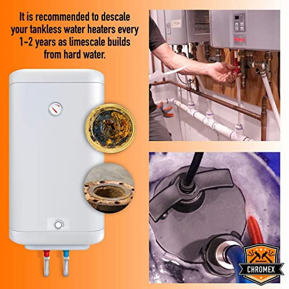 Chromex Tankless Heater Descaler Kit - Just Add Vinegar or Your Own ...