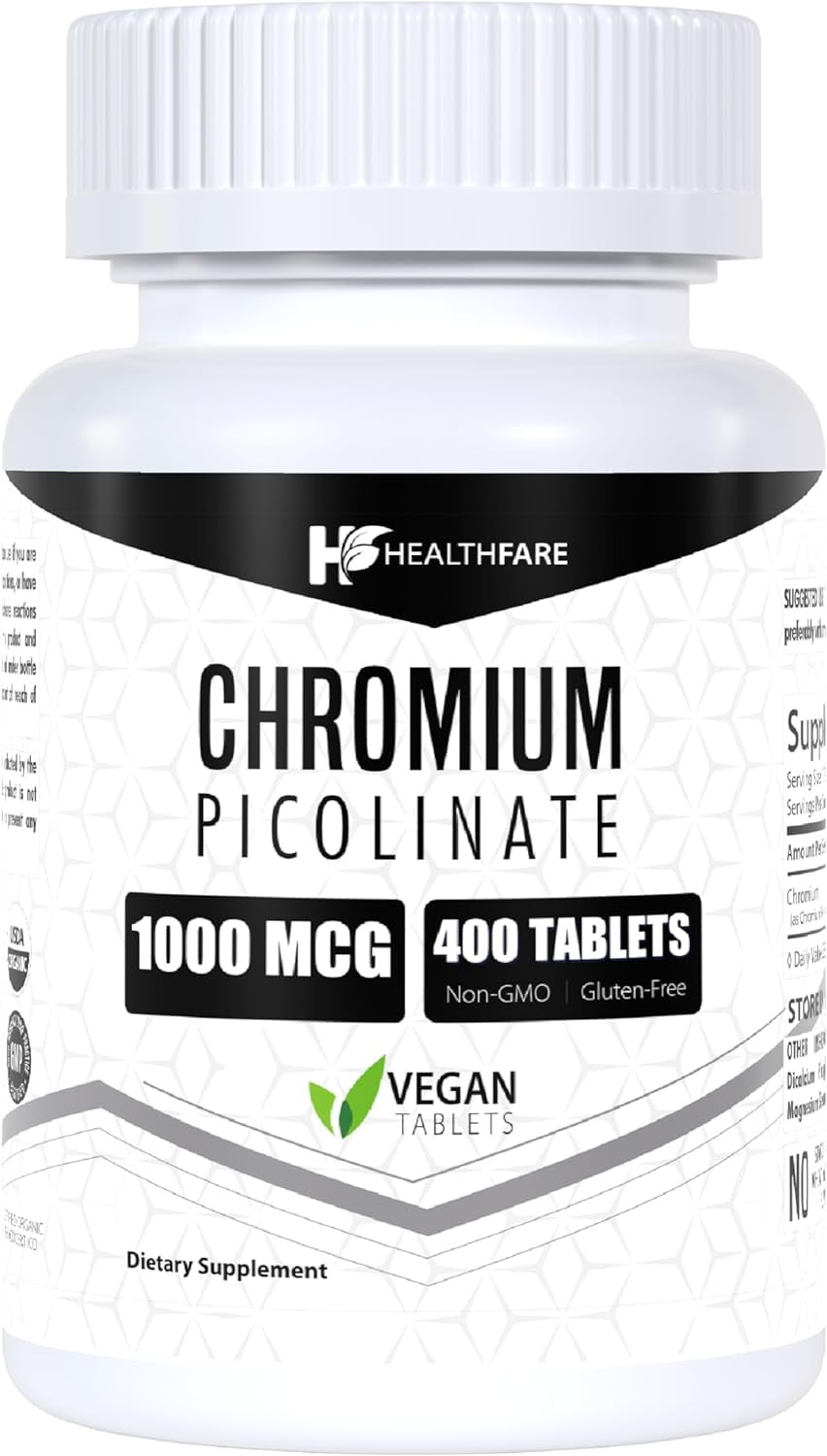 Chromium Picolinate 1000mcg | 400 Tablets | Support Carbohydrate ...