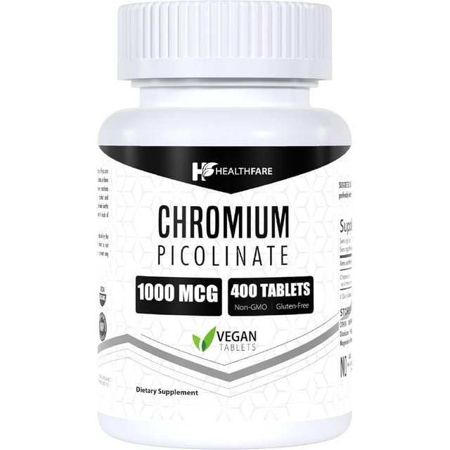 Chromium Picolinate 1000mcg | 400 Tablets | Support Carbohydrate ...