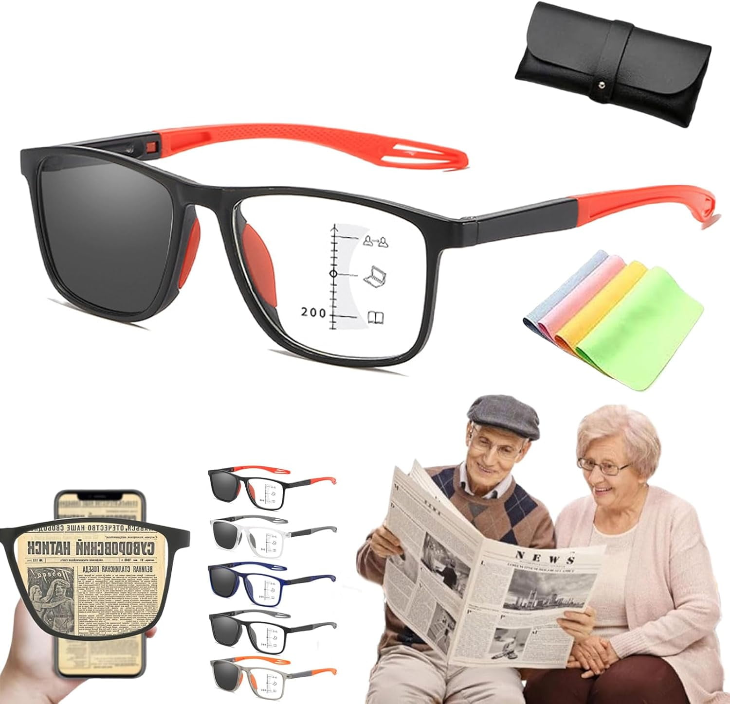 Chromoscope Glasses, Sport Intelligent Photochromic Progressive Bifocal ...