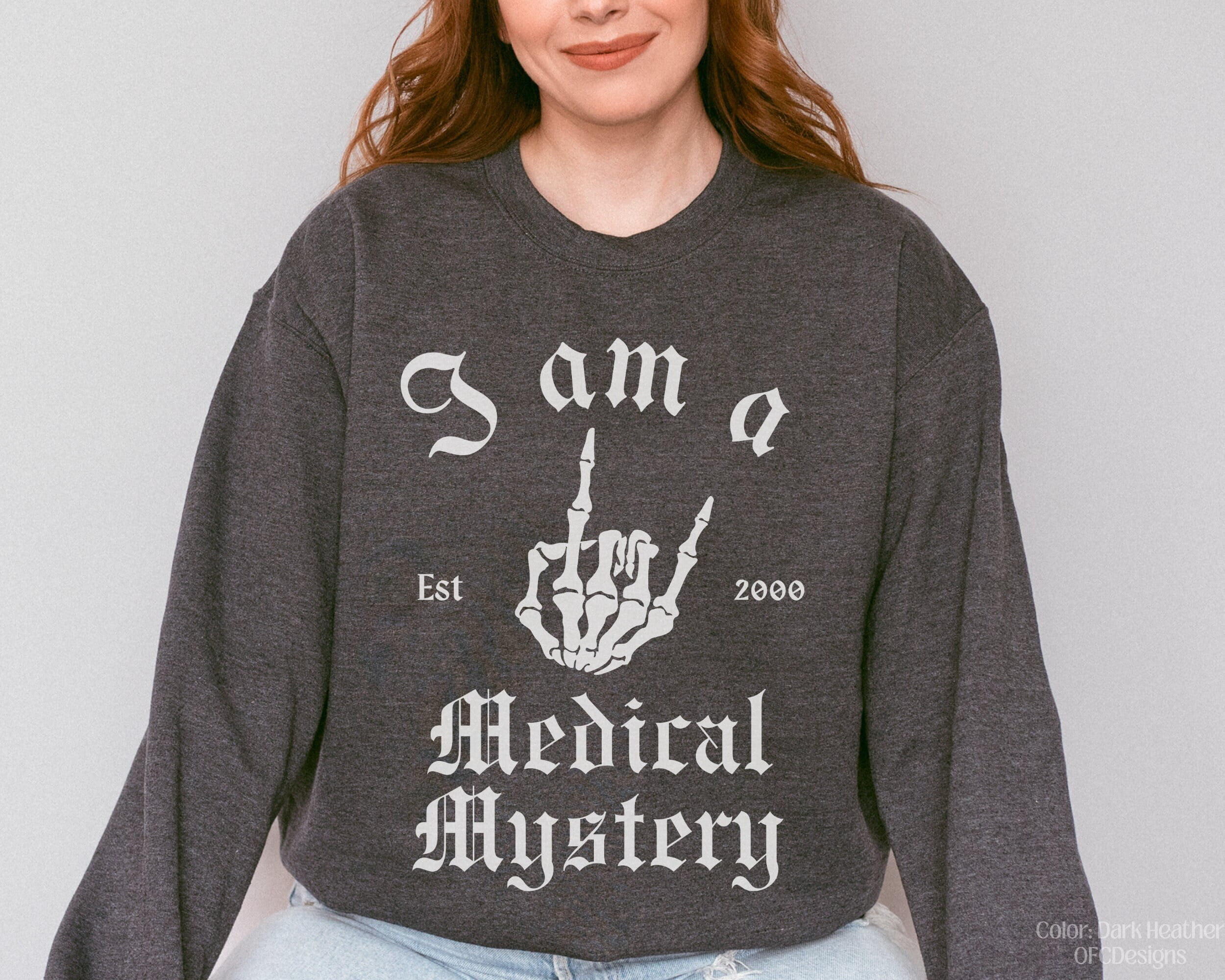 Chronic Illness Crewneck Sweatshirt Funny Fibromyalgia Gift Sarcastic ...