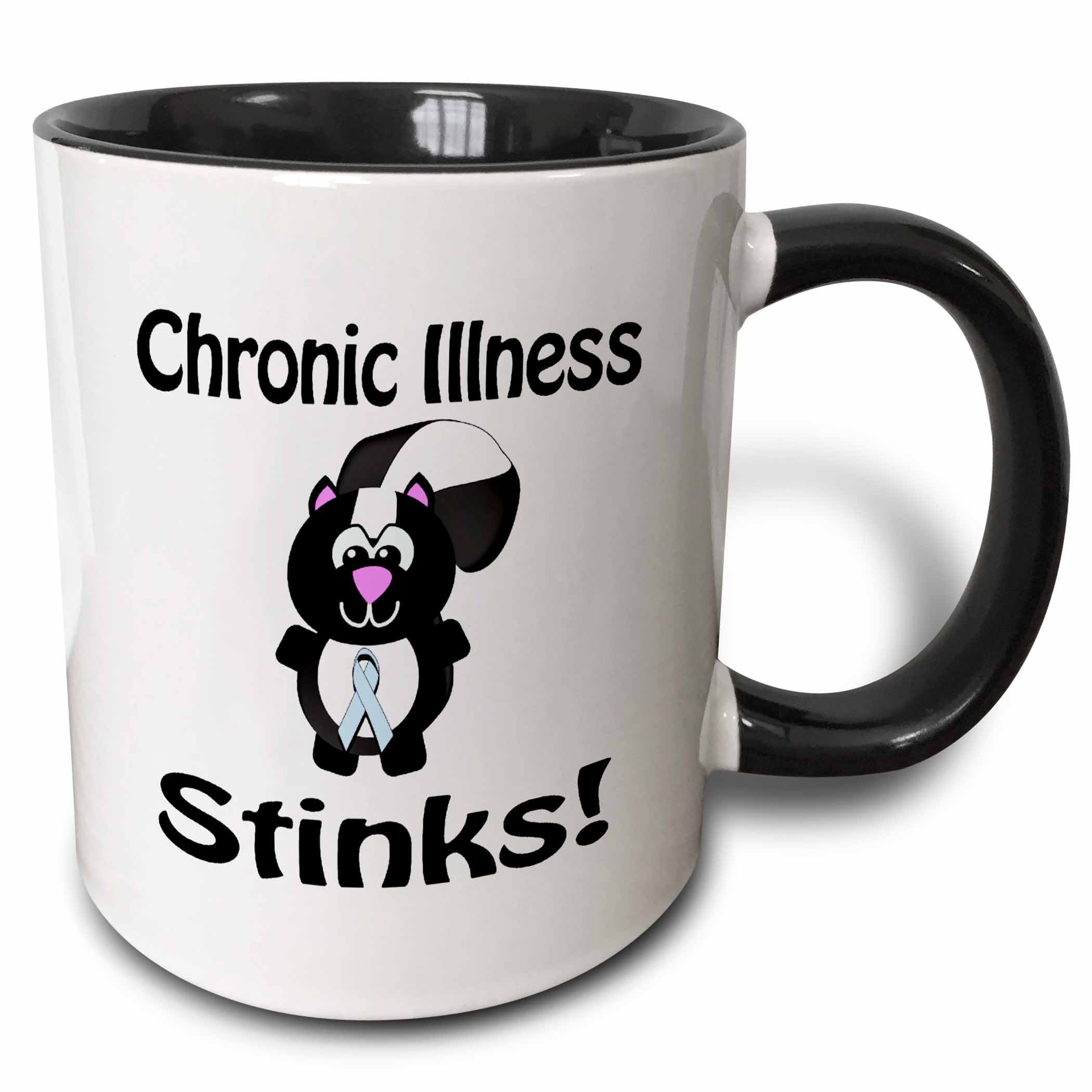 3drose, Chronic Illness Stinks Skunk Awareness Ribbon Cause Design ...