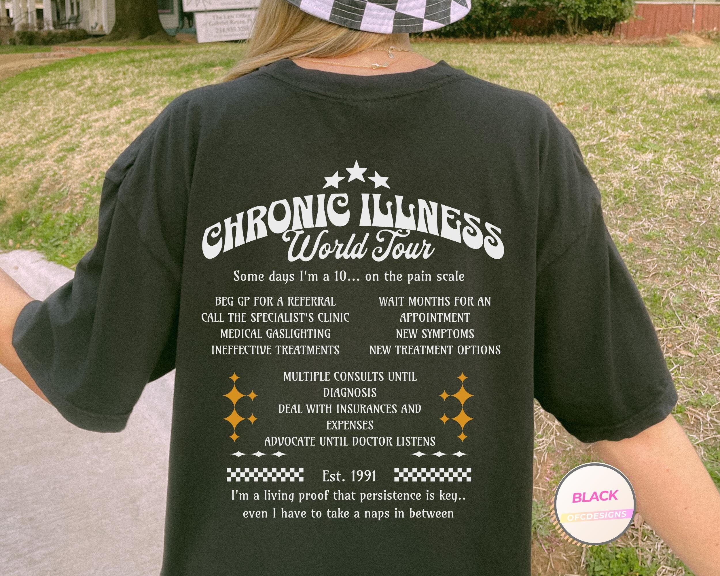 Chronic Illness Tour Shirt Band Merch Style Invisible Illness Awareness ...