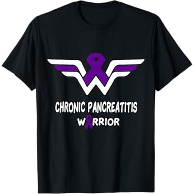 Chronic Pancreatitis Awareness Warrior Support Purple Ribbon T-Shirt ...
