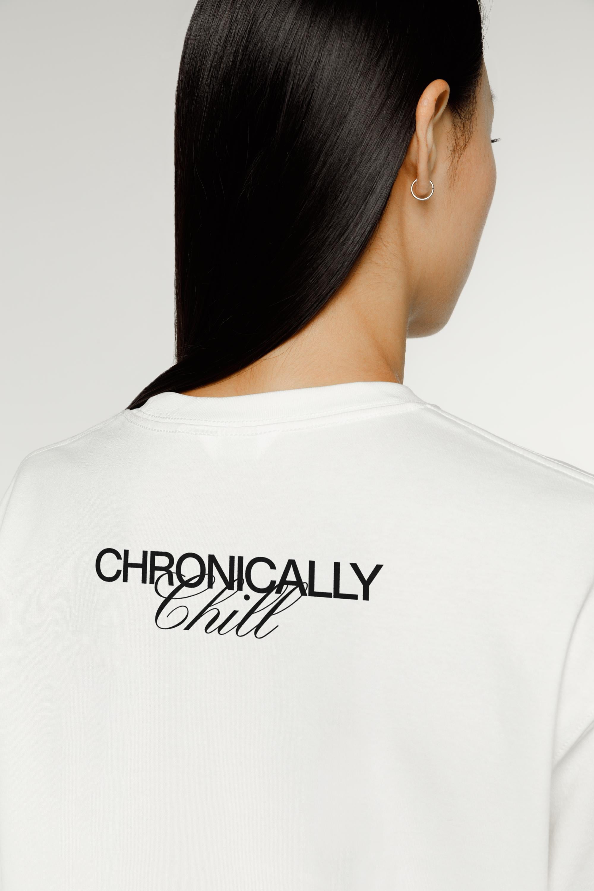 Chronically Chill T-Shirt – Trendy Oversized Typography Tee, Retro 90s Aesthetic, Cool Shi ...