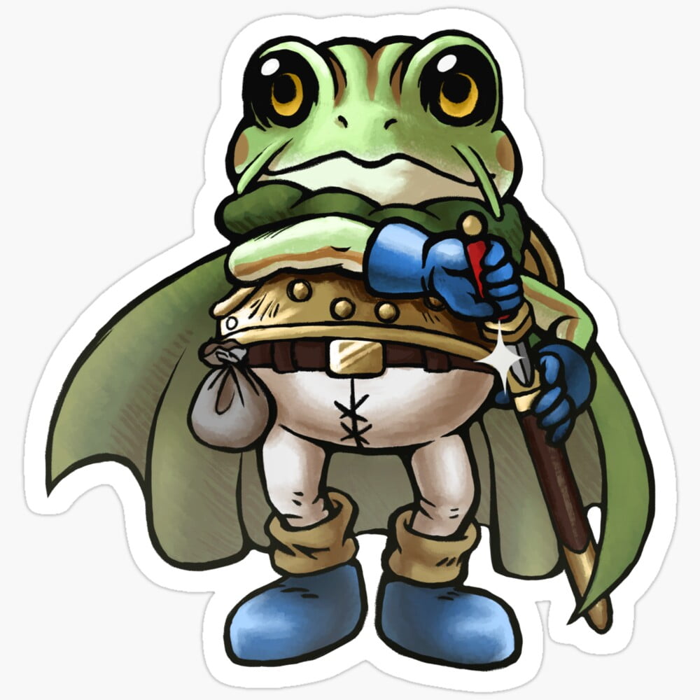 Chrono Trigger - Frog Sticker Phone Decal Water Bottle Stickers Car ...