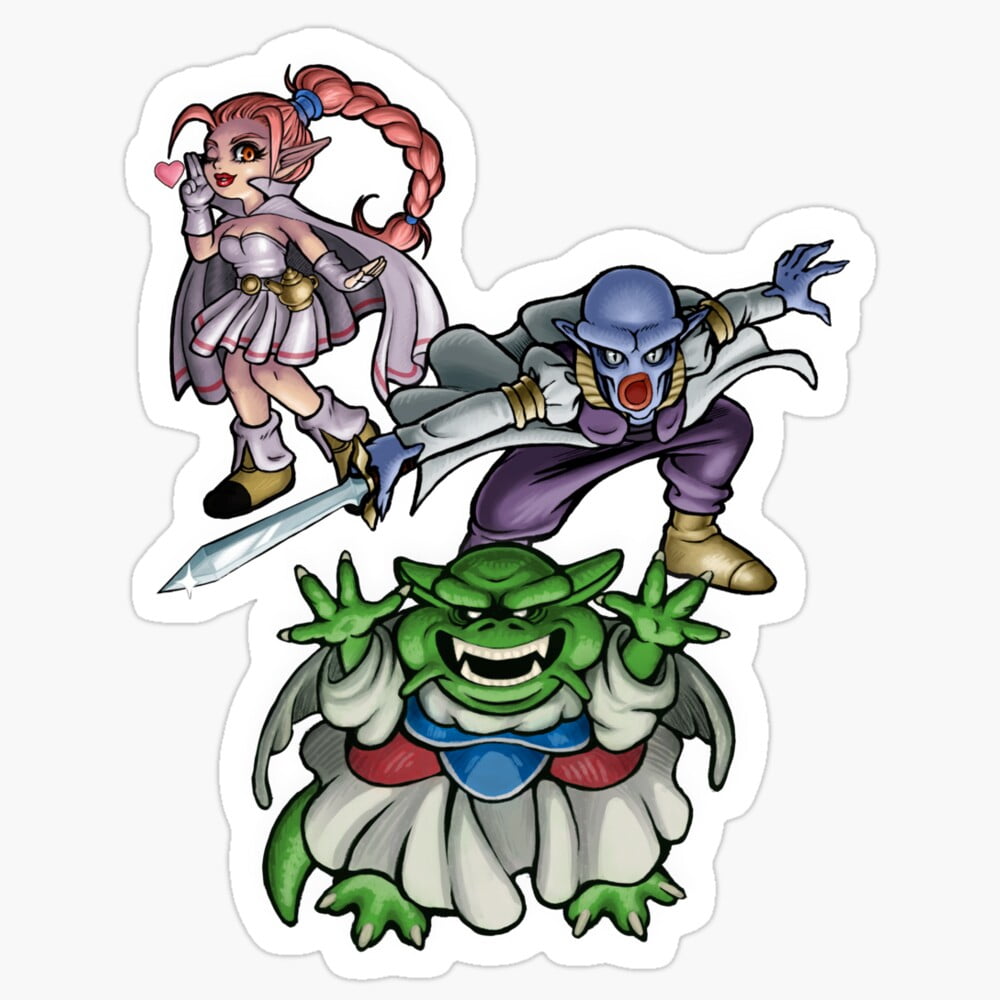 Chrono Trigger - Ozzie, Flea And Slash Sticker Phone Decal Water Bottle ...
