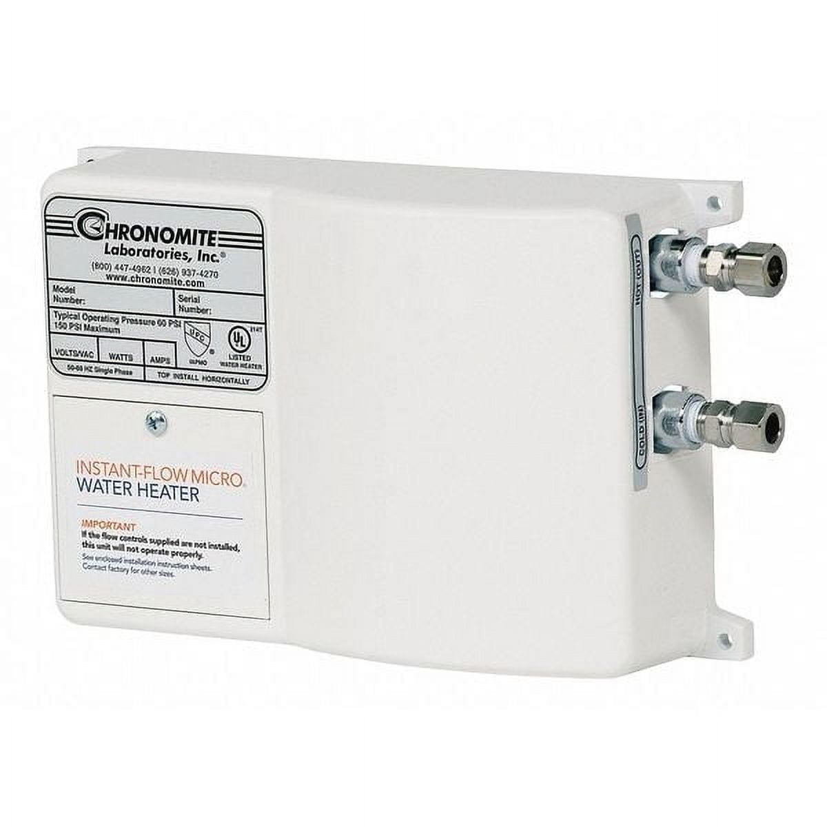 Chronomite Electric Tankless Water Heater,208V M40/208HTR 110F-I ...