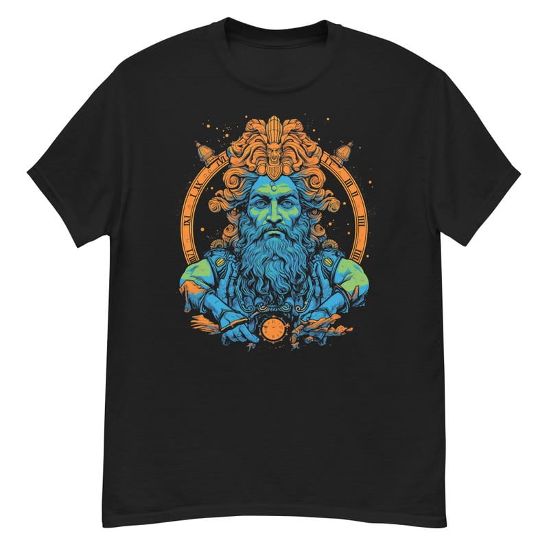 Chronos Greek God Of Time Graphic TShirt Ancient Mythology Legend Gift ...