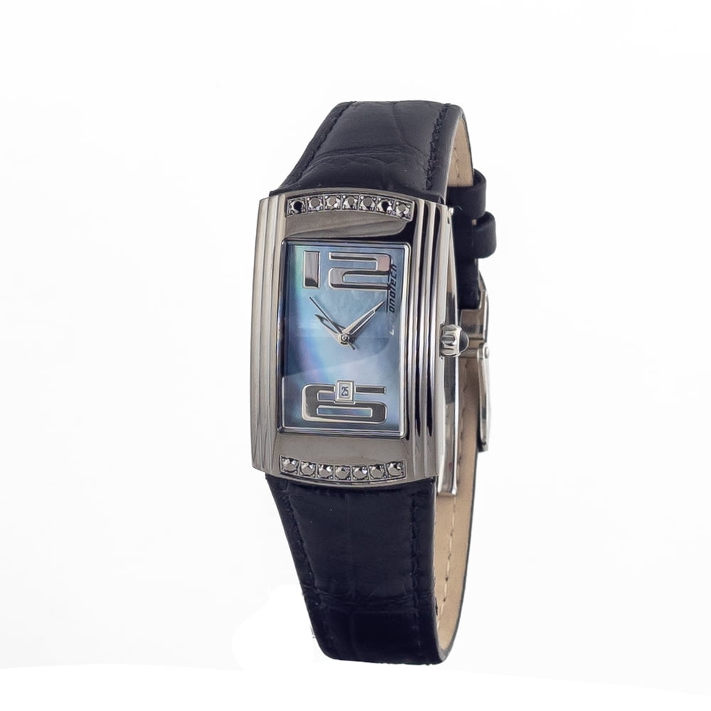Chronotech Black Leather Watch - Walmart.com