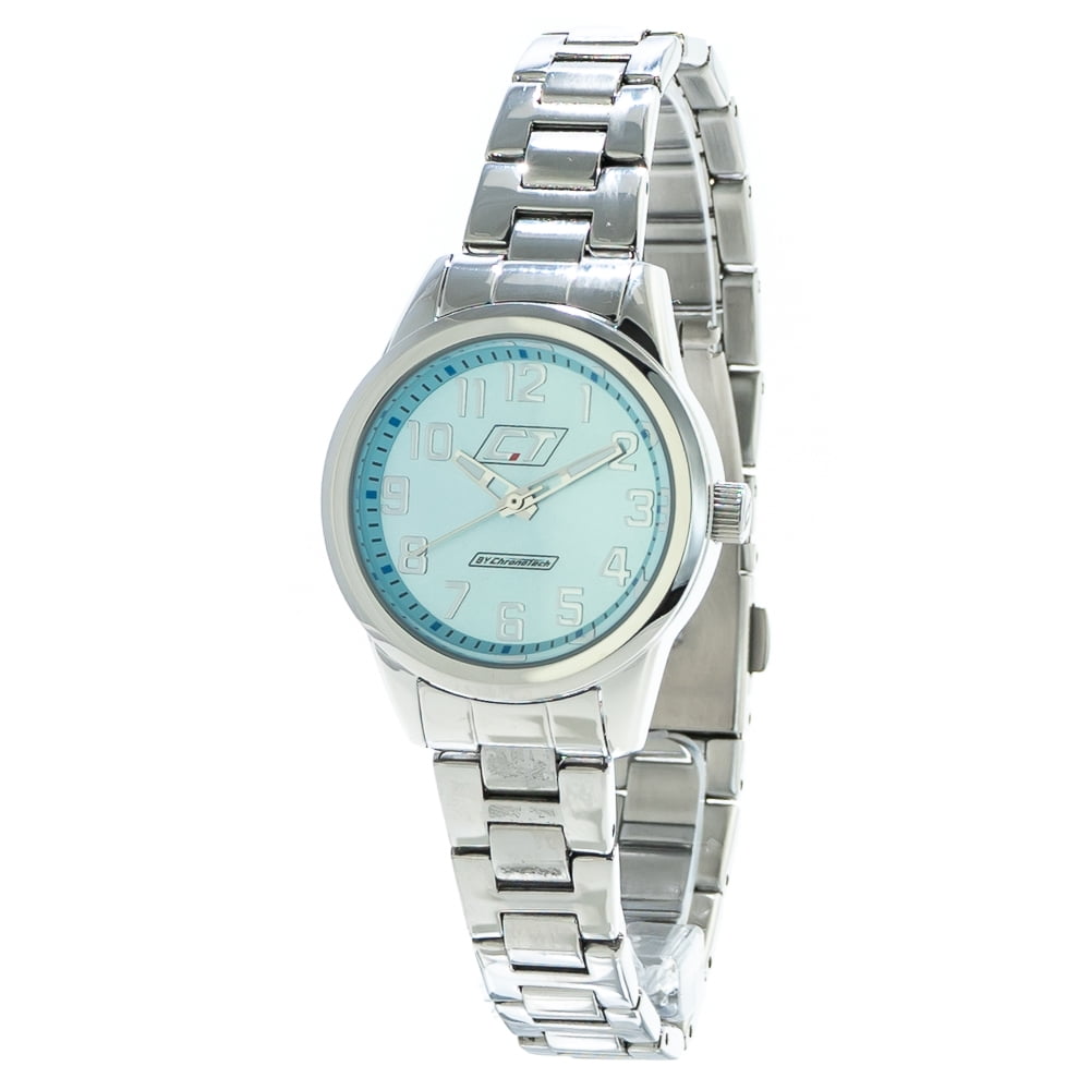 WATCH CHRONOTECH STAINLESS STEEL BLUE SILVER WOMEN CC7041L 01M ...