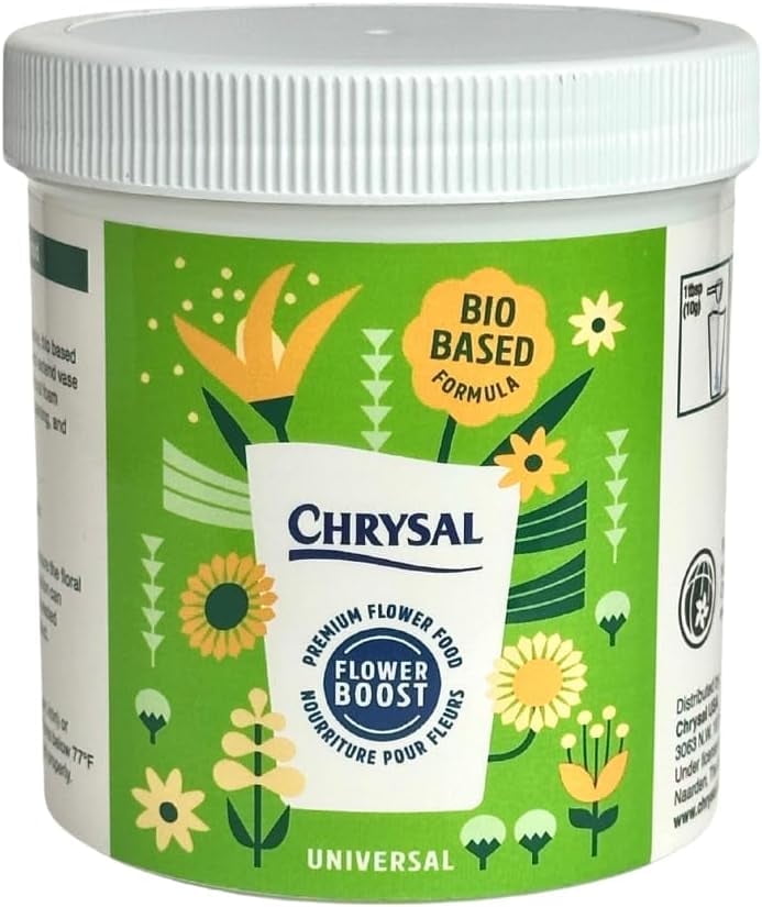 Chrysal, 10 oz Bio-Based Flower Food, Universal Flower Preservative ...