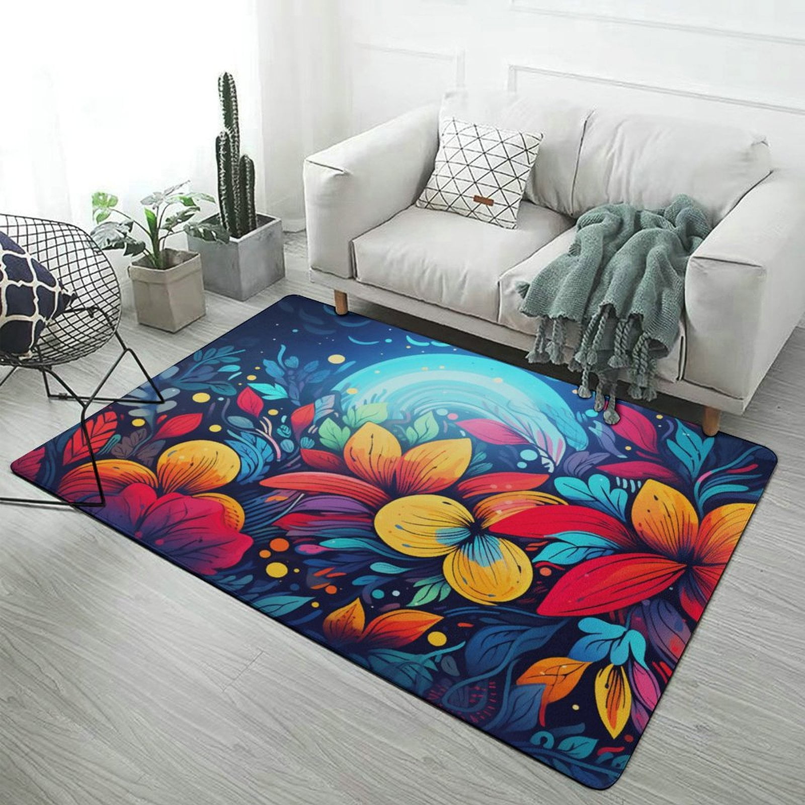 Chrysanthemum (4) Carpet Style Living Room Bedroom Rug Modern 3d Entry ...