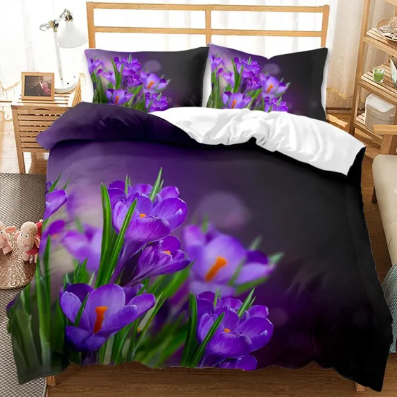 Chrysanthemum Duvet Cover Blooming Floral Branches Botanical Natural ...