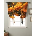 Chrysanthemum Flower Window Curtain for Living Room Home Decor Roman ...