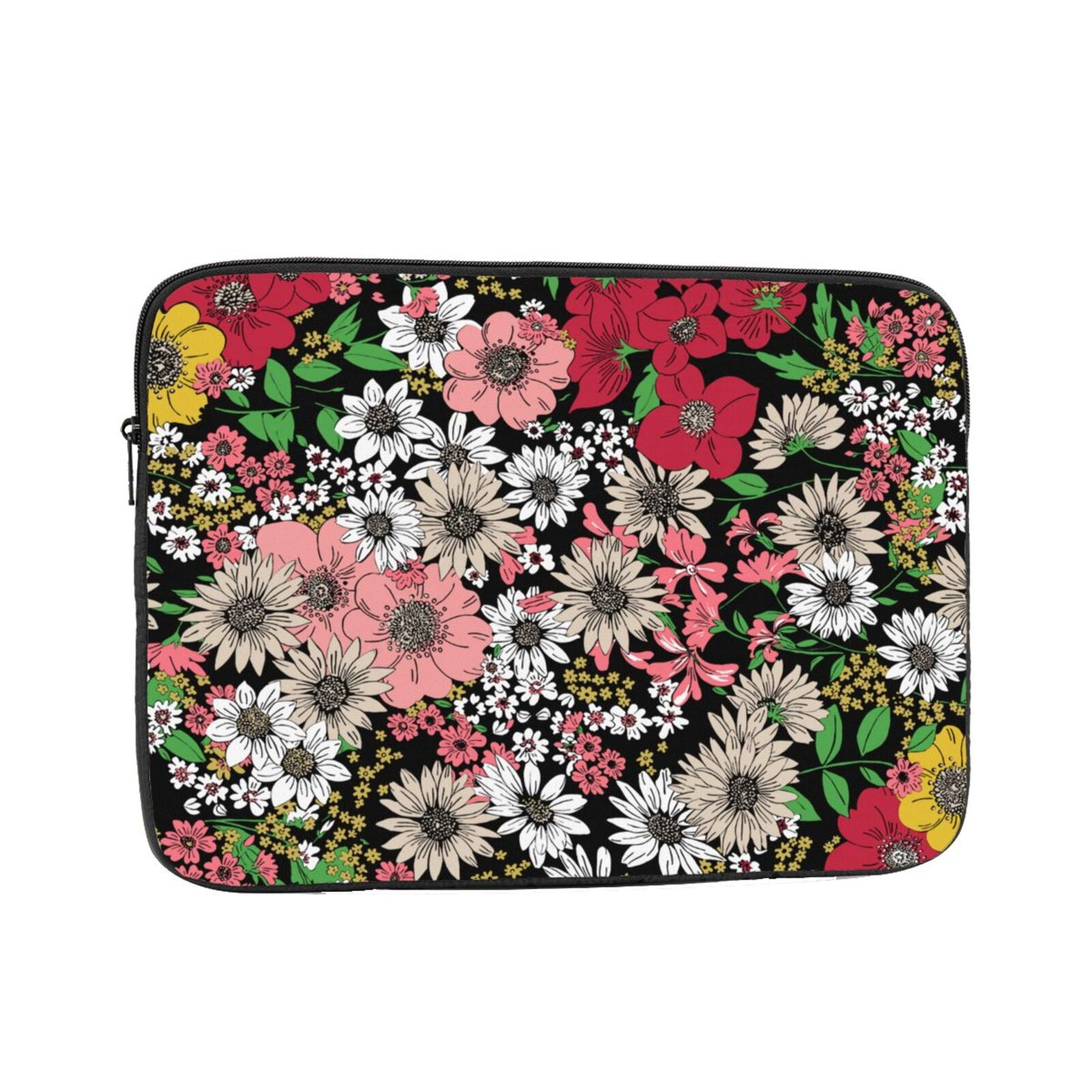 Chrysanthemum Sunflower Flower Leaf 15 inch Portable Laptop Sleeve ...