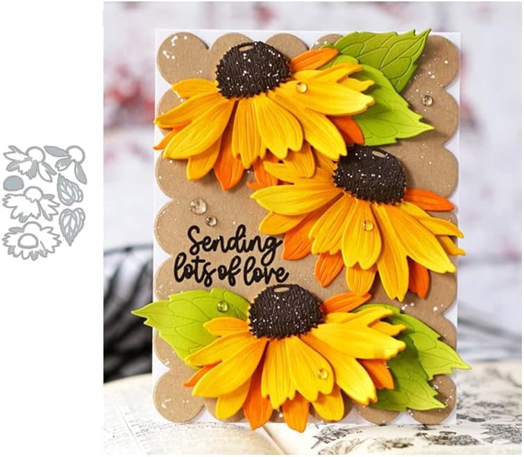Chrysanthemums Metal Cutting Dies for Card Making New, Flower Carbon ...