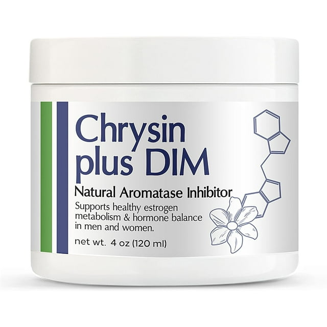 Chrysin Plus DIM Cream - 4 oz - Topical Aromatase Inhibitor Cream for ...