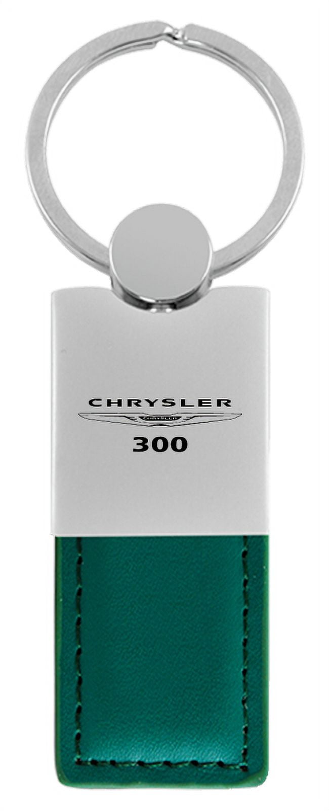 Chrysler 300 Duo Rectangular Leather Key Chain (Green) - Walmart.com