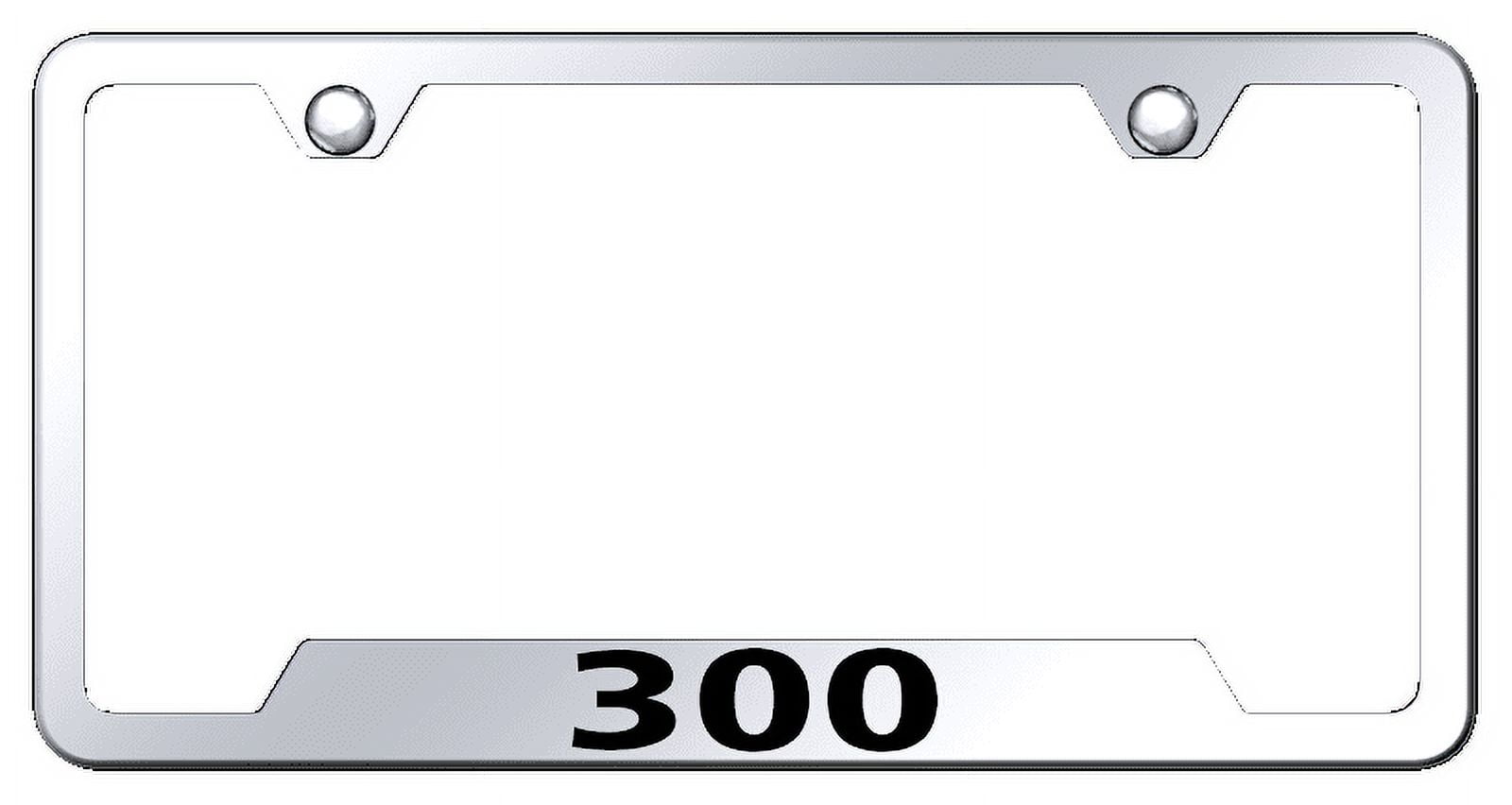 Chrysler 300 Laser Etched Logo Cut-Out License Plate Frame (Chrome ...
