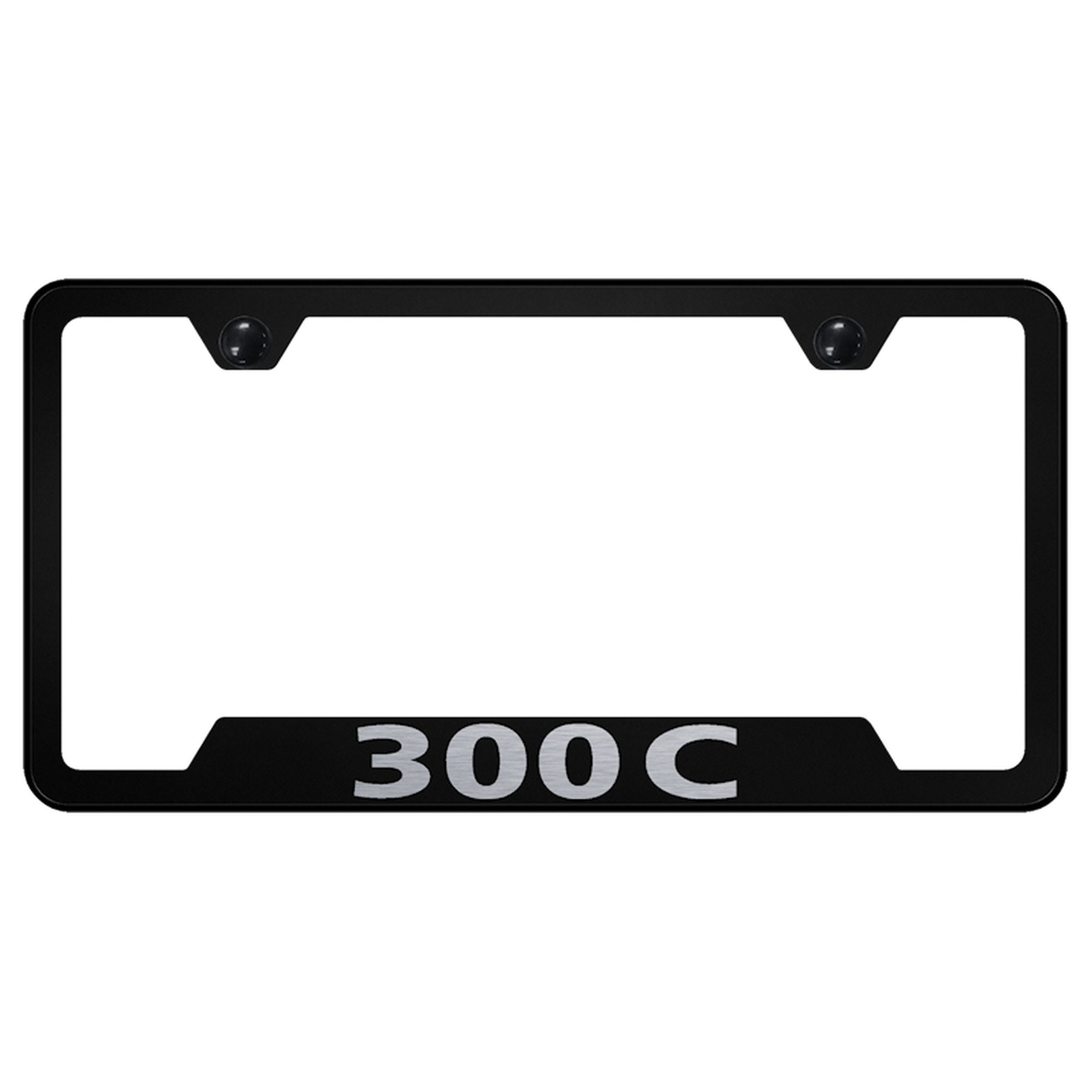 Chrysler 300C Laser Etched Logo Cut-Out License Plate Frame (Black ...