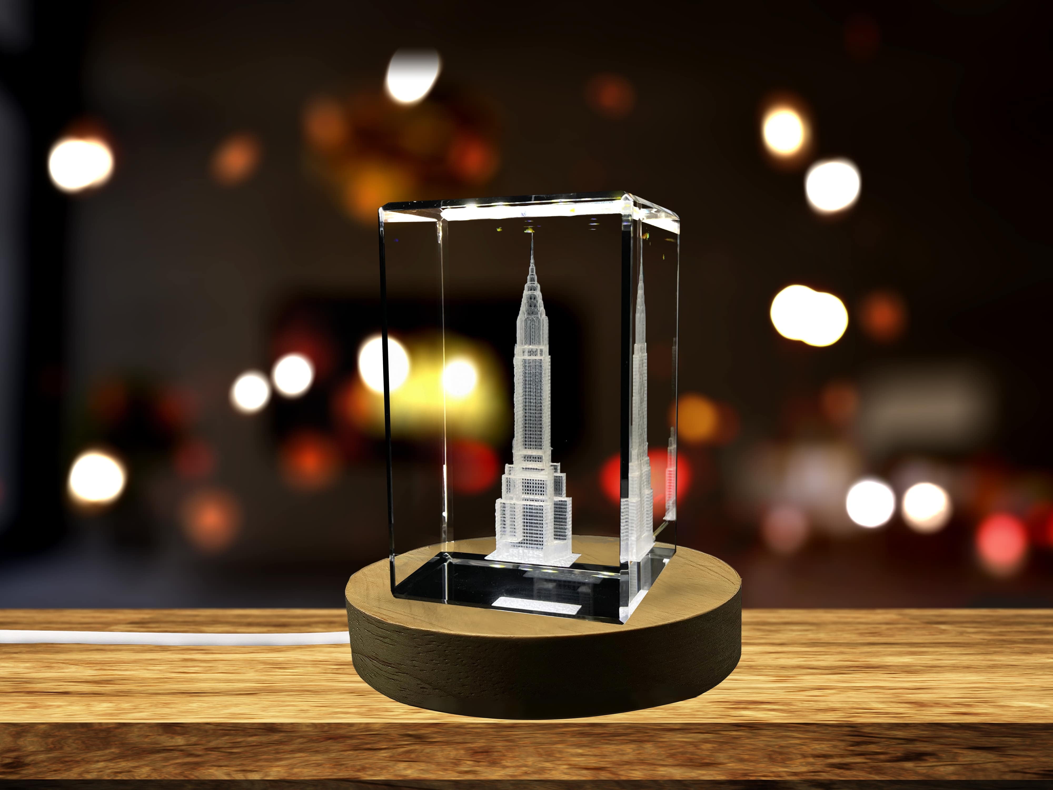 Chrysler Building 3D Engraved Crystal Keepsake Souvenir - Walmart.com