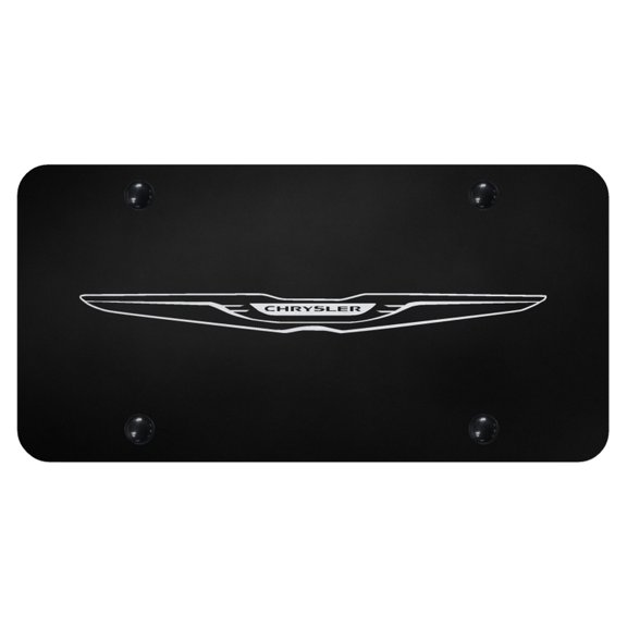 Infiniti QX60 Laser Etched Logo Mini License Plate (Chrome on Black ...
