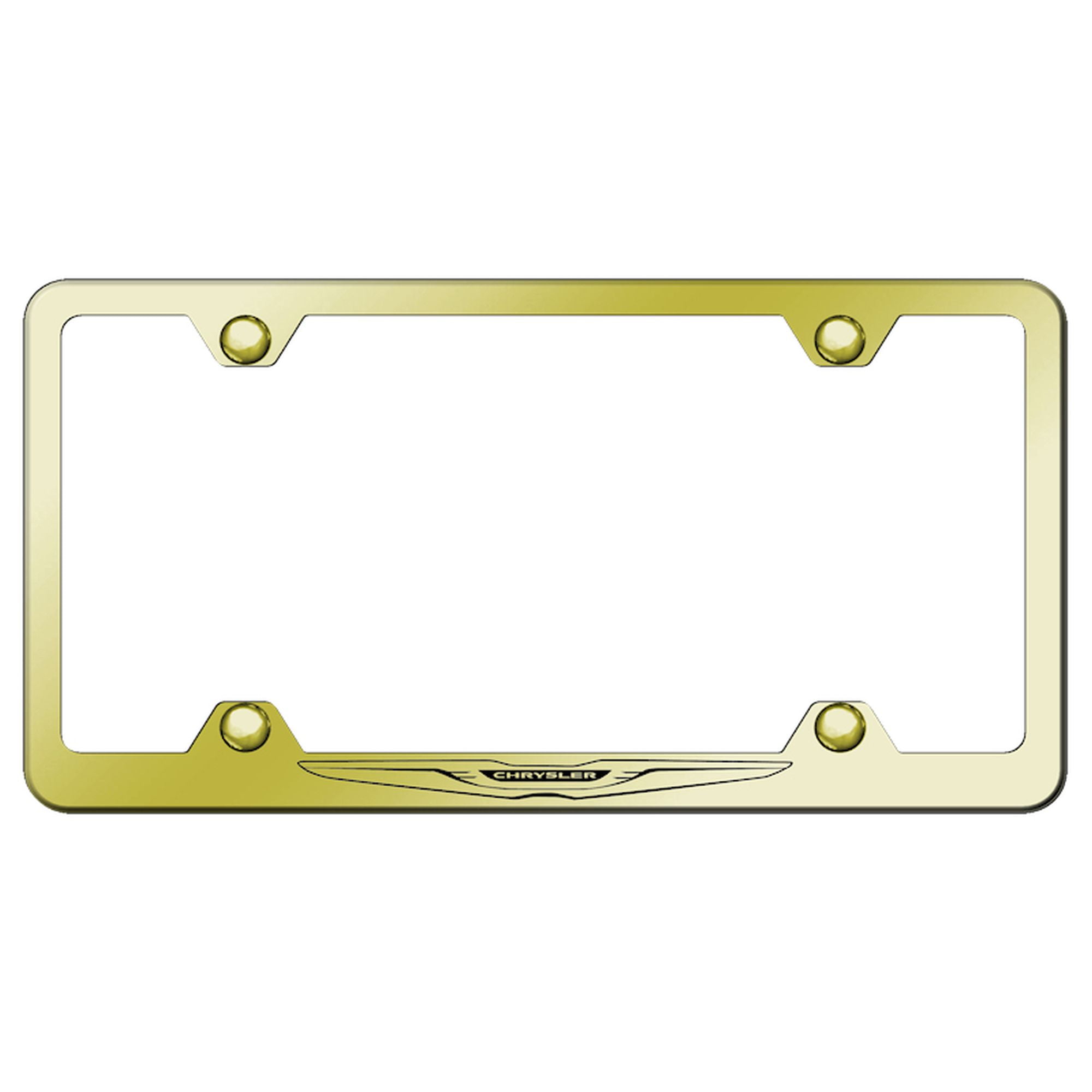 Chrysler Laser Etched Logo Wide Body License Plate Frame (Gold ...