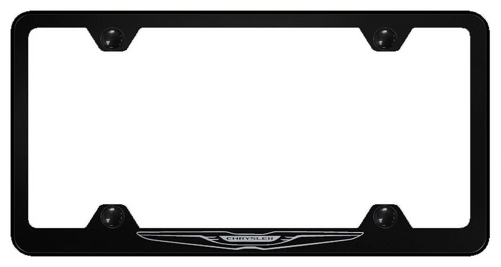 Chrysler Laser Etched Logo Wide Body License Plate Frame (Silver on ...