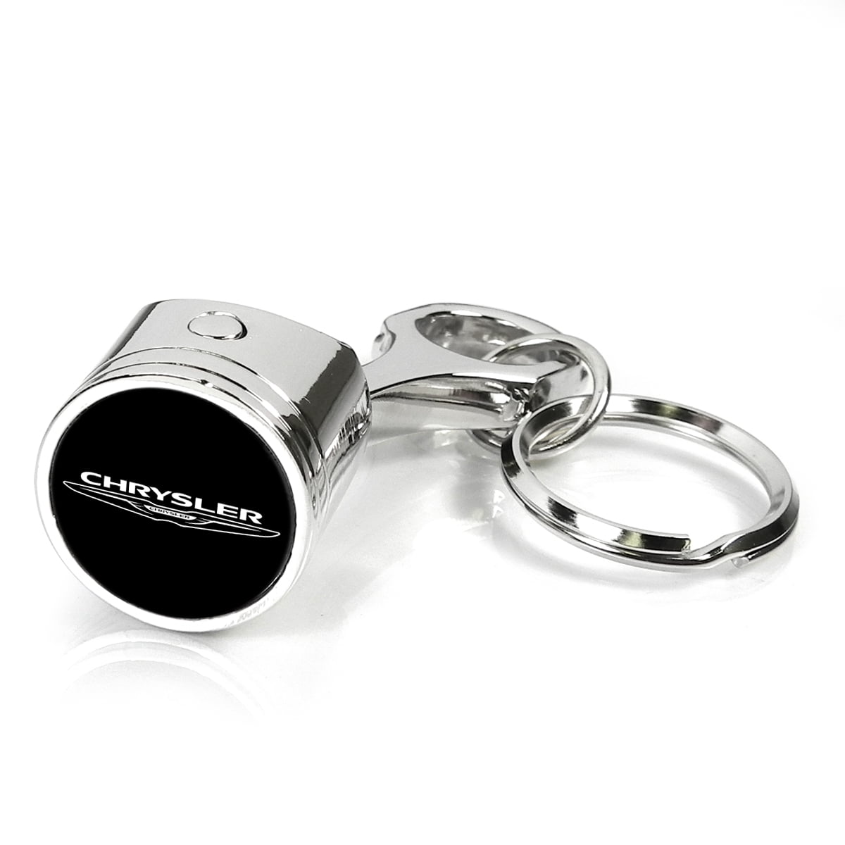 Chrysler Logo Piston Style Chrome Metal Key Chain Keychain - Walmart.com