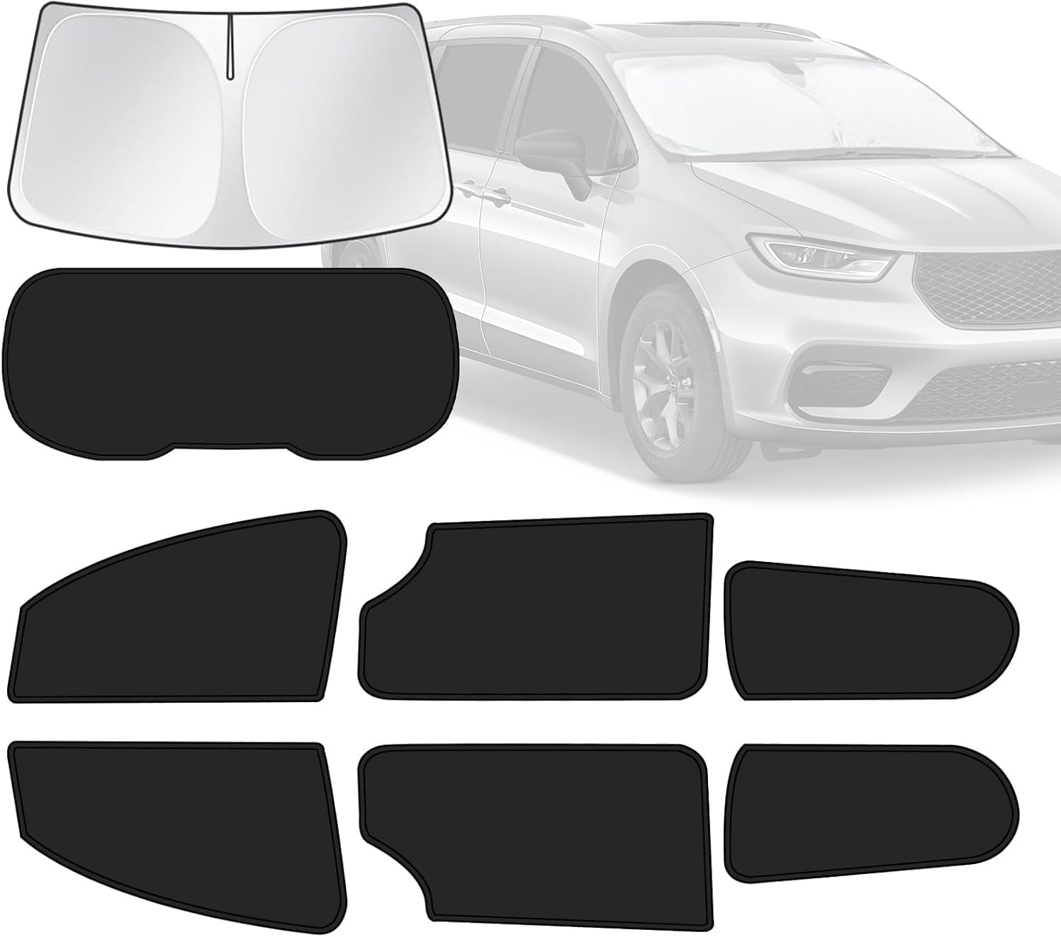 for Chrysler Pacifica/Pacifica Hybrid 2017-2025 Car Window Shades, 8pcs ...