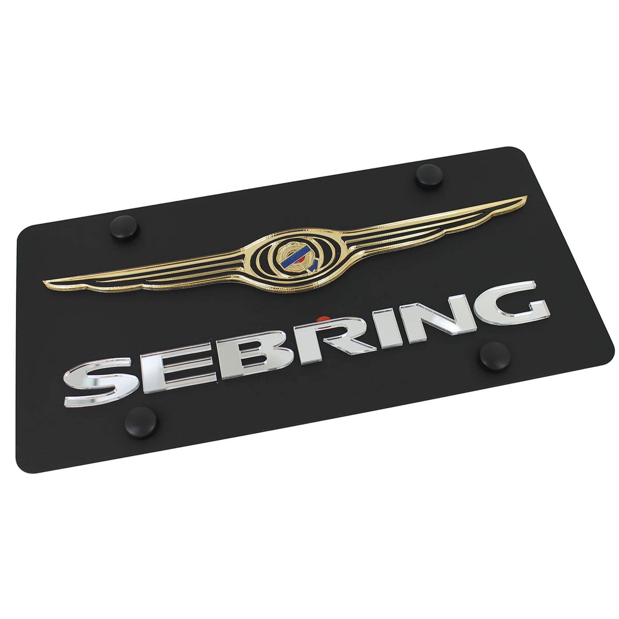 Chrysler Wing Dual Logo Sebring License Plate (Black) - Walmart.com