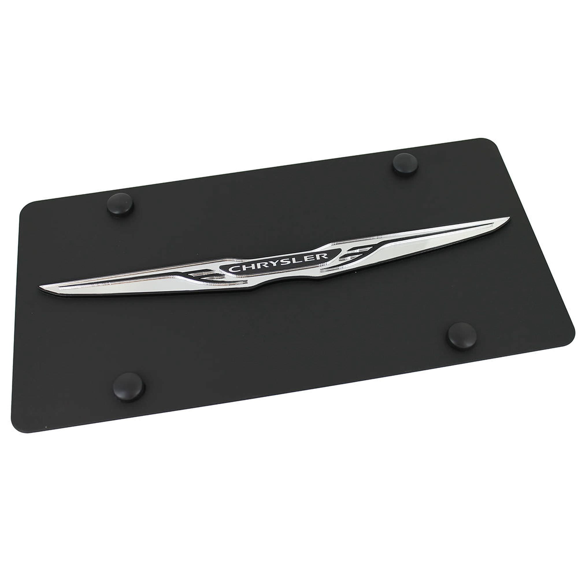 Chrysler Wing Logo License Plate (Black) - Walmart.com