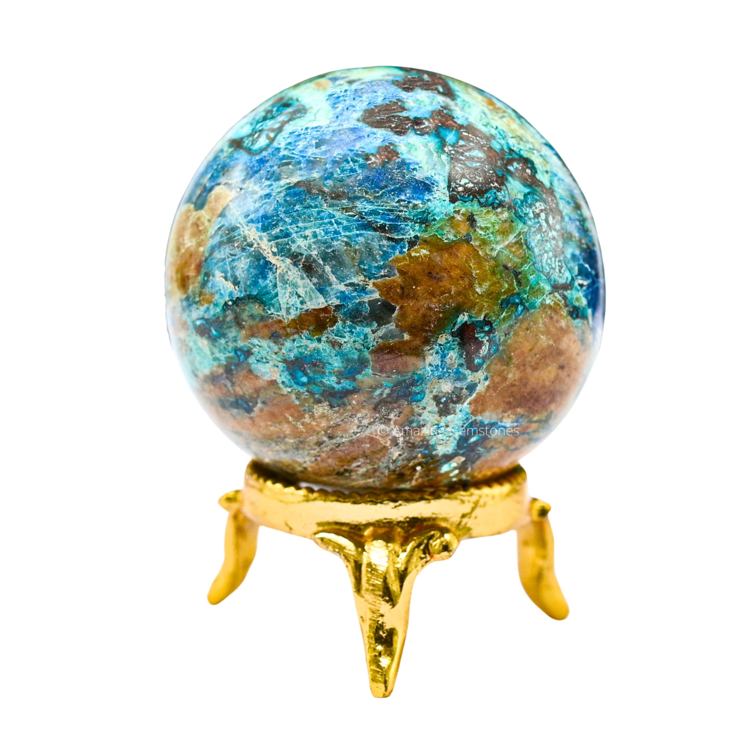 Chrysocolla Crystal Ball Sphere 1.5" Inches - Walmart.com