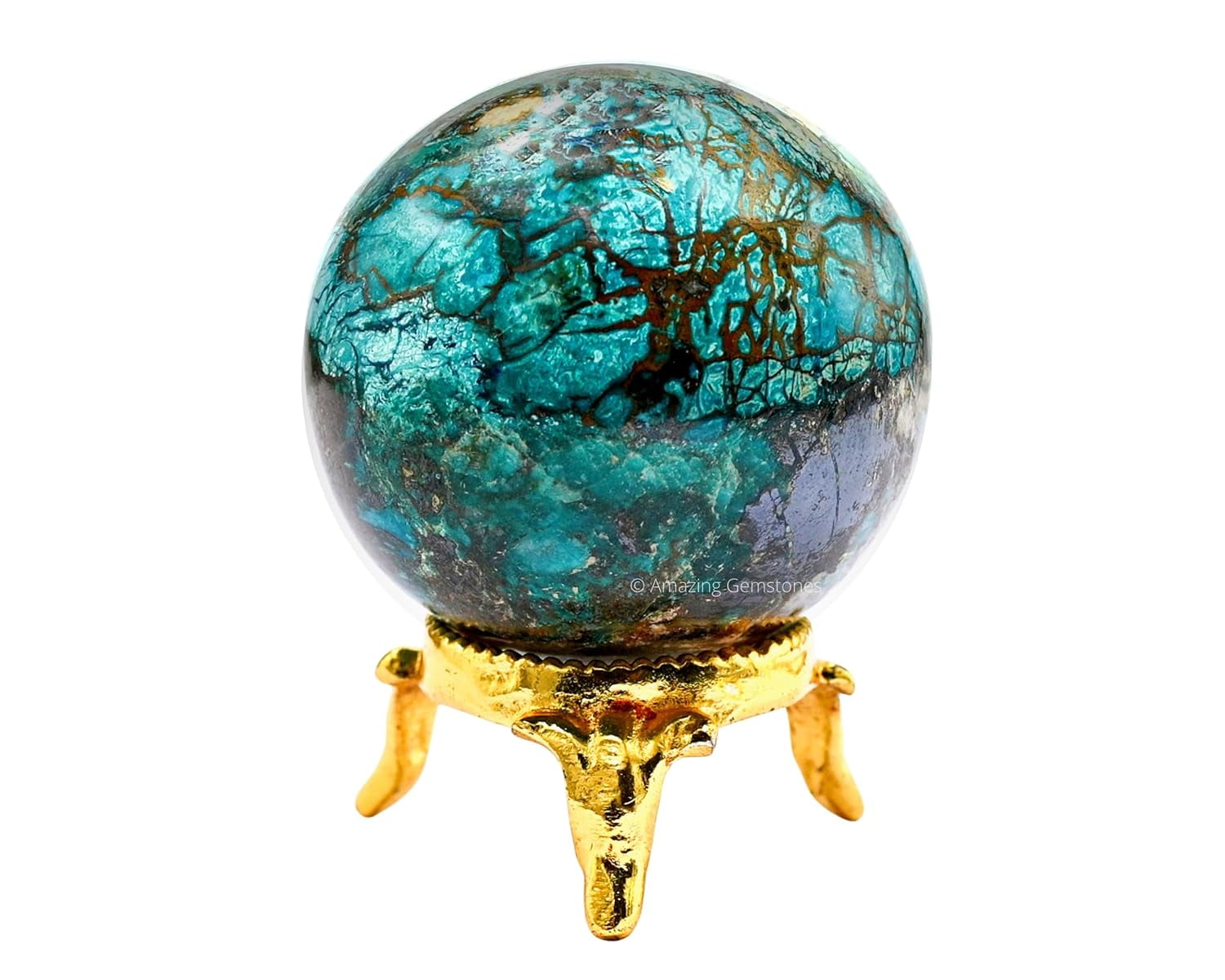 Chrysocolla Crystal Ball Sphere 2" Inches - Walmart.com
