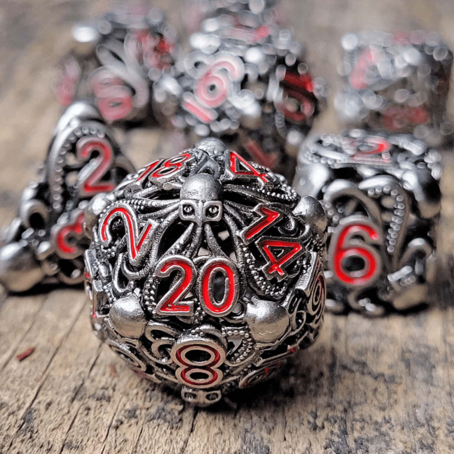 Chthonic Whispers Metal DnD Dice Set | Dungeons and Dragons | 7 Dice ...