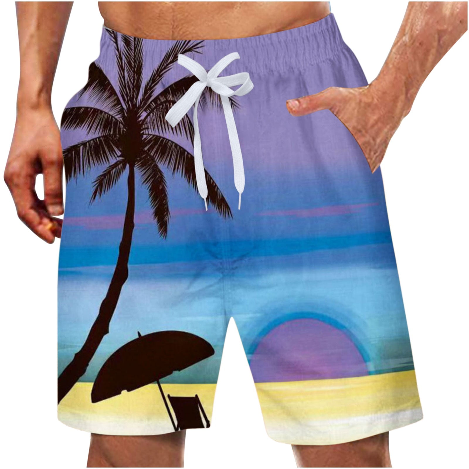 Chu Chu Mens Swimwear Mens Short Shorts Beach Shorts For Men Big And Tall Mens Beach Neon