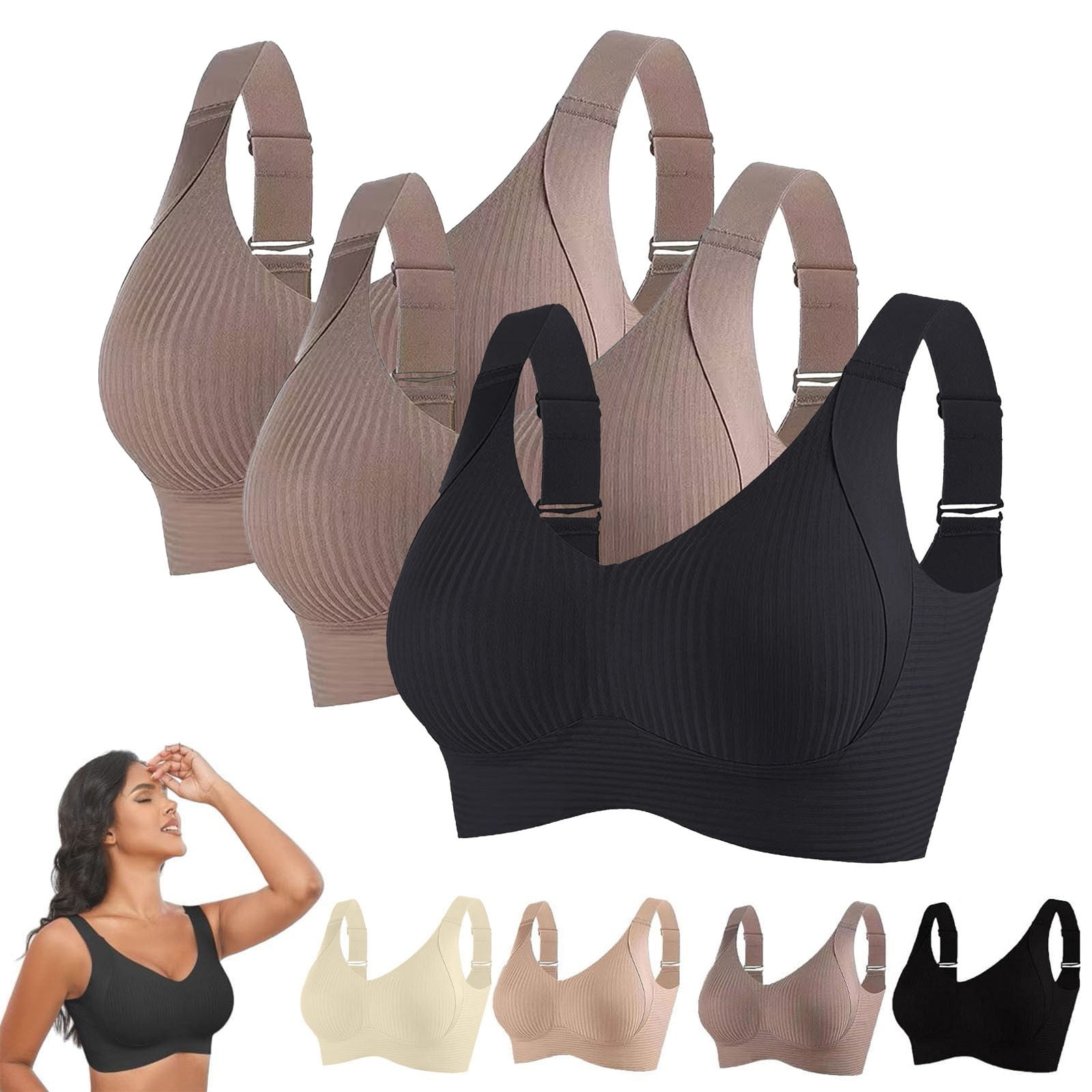 Chuancc Breathable Bras For Women No Sweat Seamless Bras for Women ...