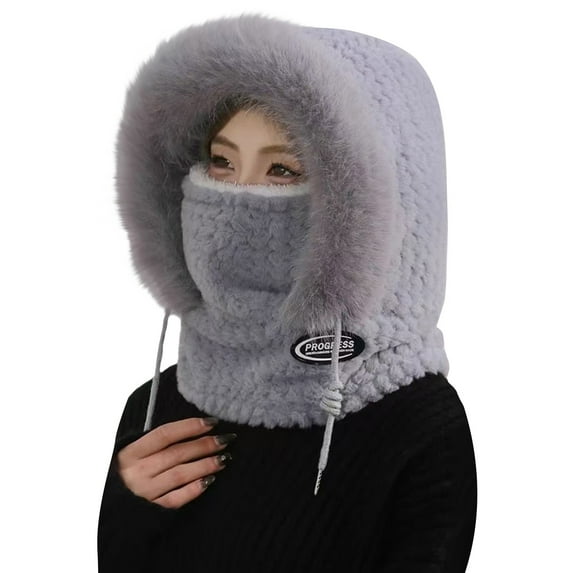 Chuancc Cold Weather Warm Mask Beanie - Full Face Protection Fleece Hat ...