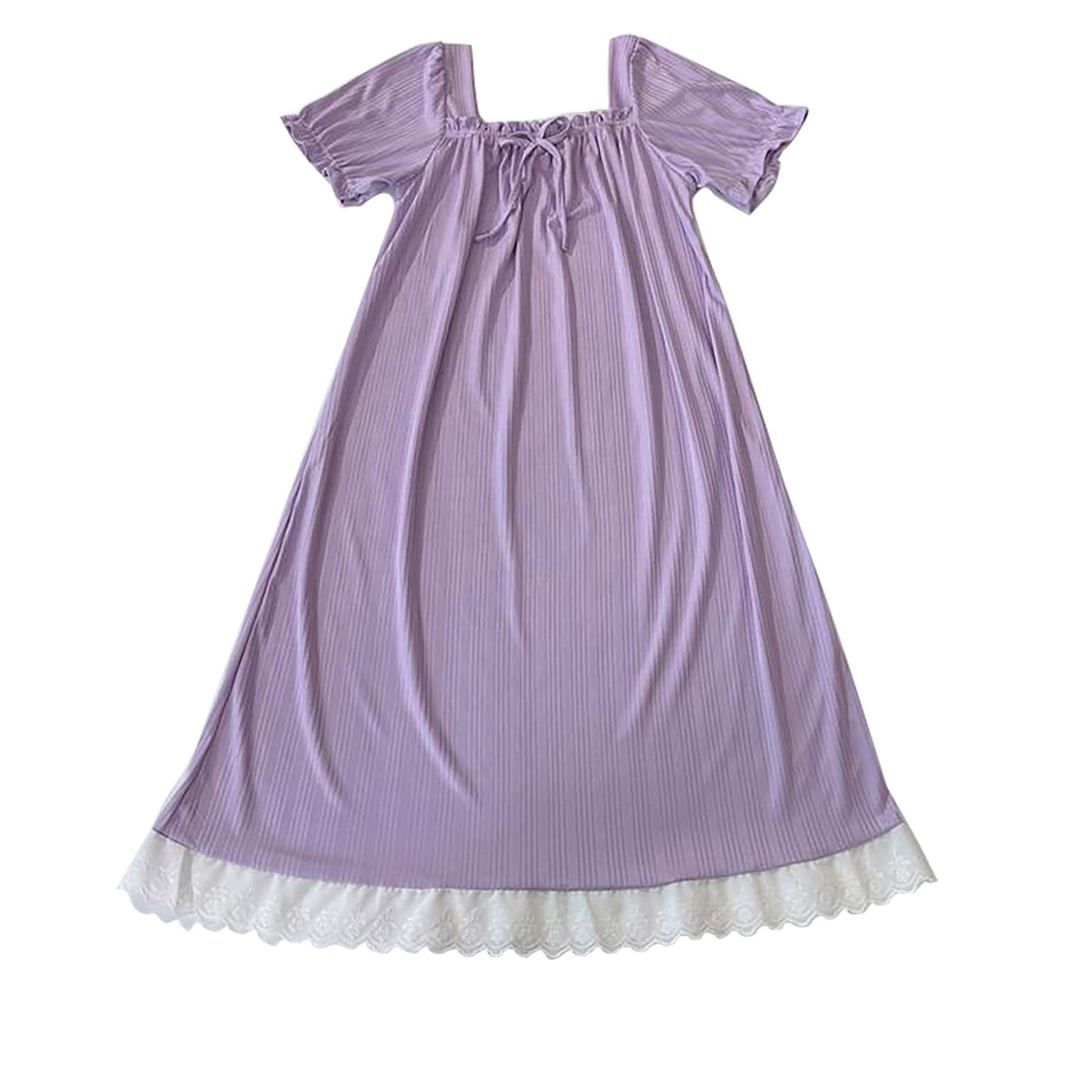 Chuancc Cotton Nightgown House Dresses Women Sleep Dress Ladies Gowns ...