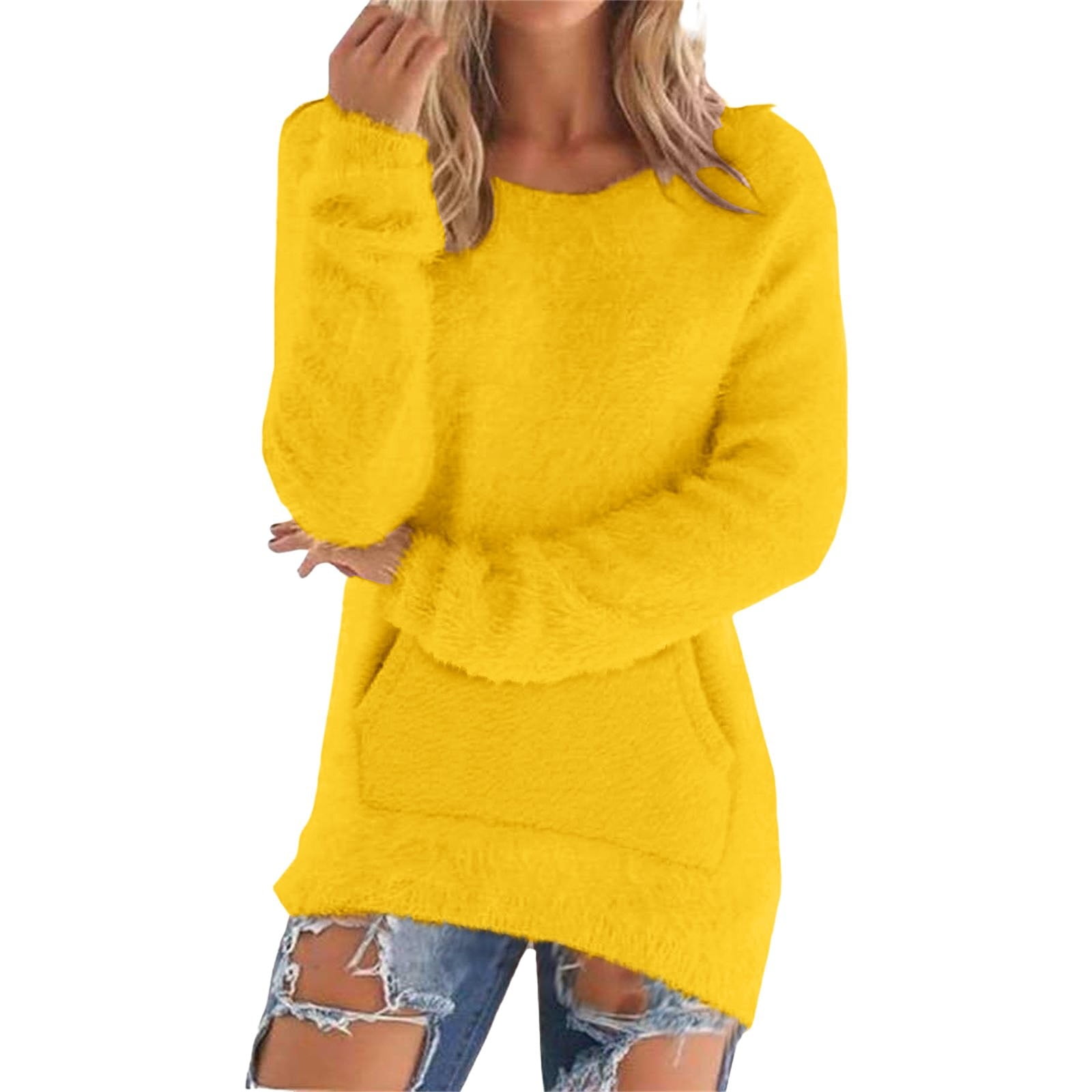 Chuancc Fall Sweater Womens Crew Necks Sweatshirts 2025 Fall Trendy ...