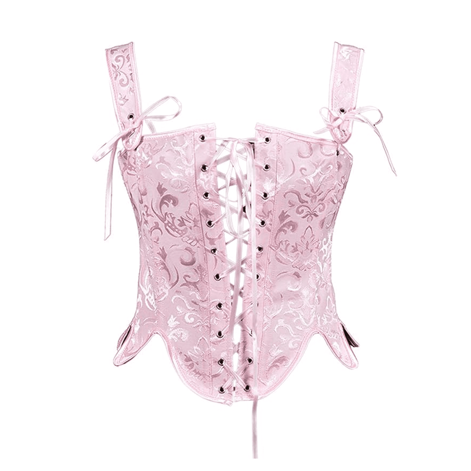 Chuancc Lace Corset Top Satin Bustier Bustier Lingerie For Women Long Corset Tops For Women ...